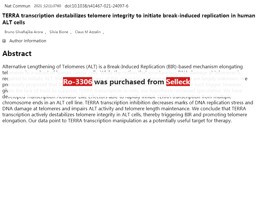 CDK抑制剂 | CDK Inhibitor