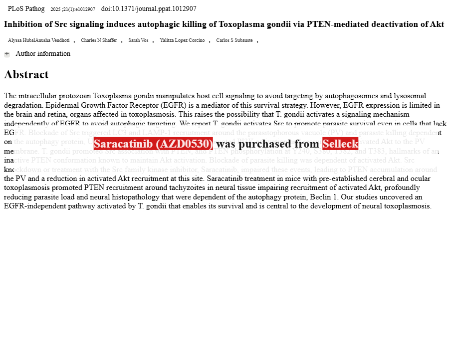 Src抑制剂 | Src Inhibitor