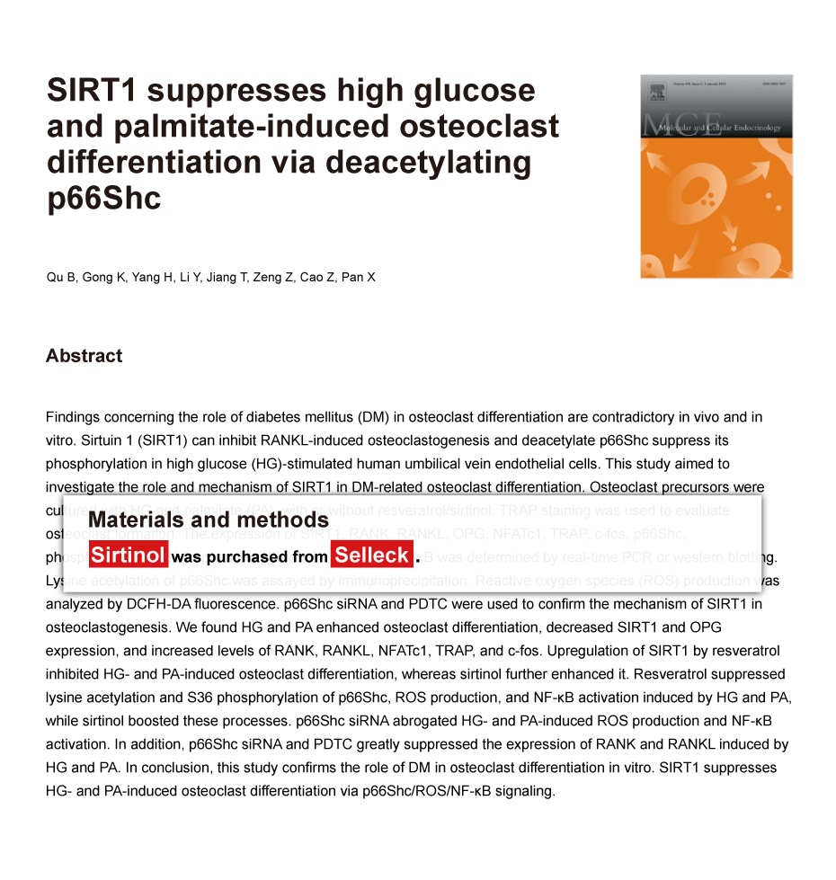 Sirtinol | 购买Sirtuin 抑制剂 - Selleck