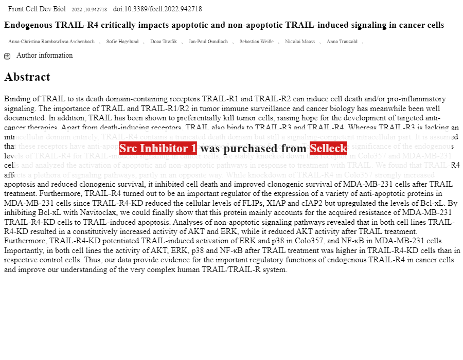 Src抑制剂 | Src Inhibitor
