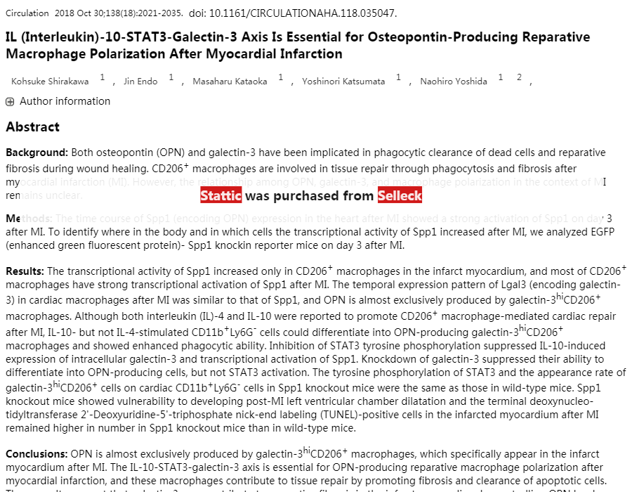 Stattic | 购买STAT 抑制剂 - Selleck