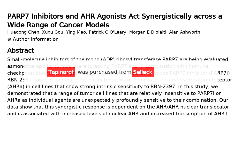 AhR Inhibitor | Aryl Hydrocarbon Receptor Antagonist Review