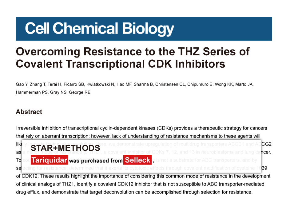 Tariquidar (XR9576) | 购买P-gp 抑制剂 - Selleck