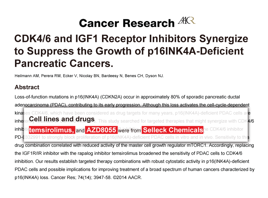 Temsirolimus (CCI-779) | 购买mTOR 抑制剂 - Selleck