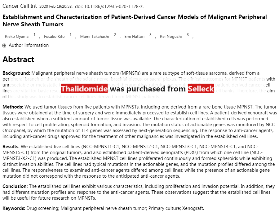 购买Thalidomide | E3 ligase Ligand chemical | 价格 | IC50 | 只能用于研究