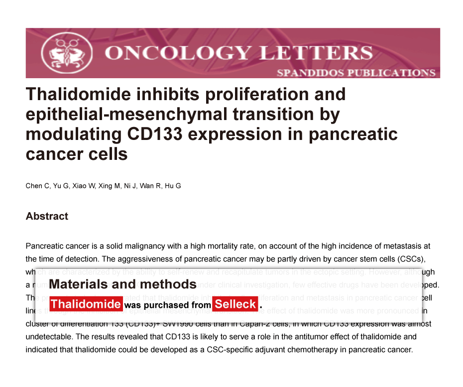 购买Thalidomide | E3 ligase Ligand chemical | 价格 | IC50 | 只能用于研究