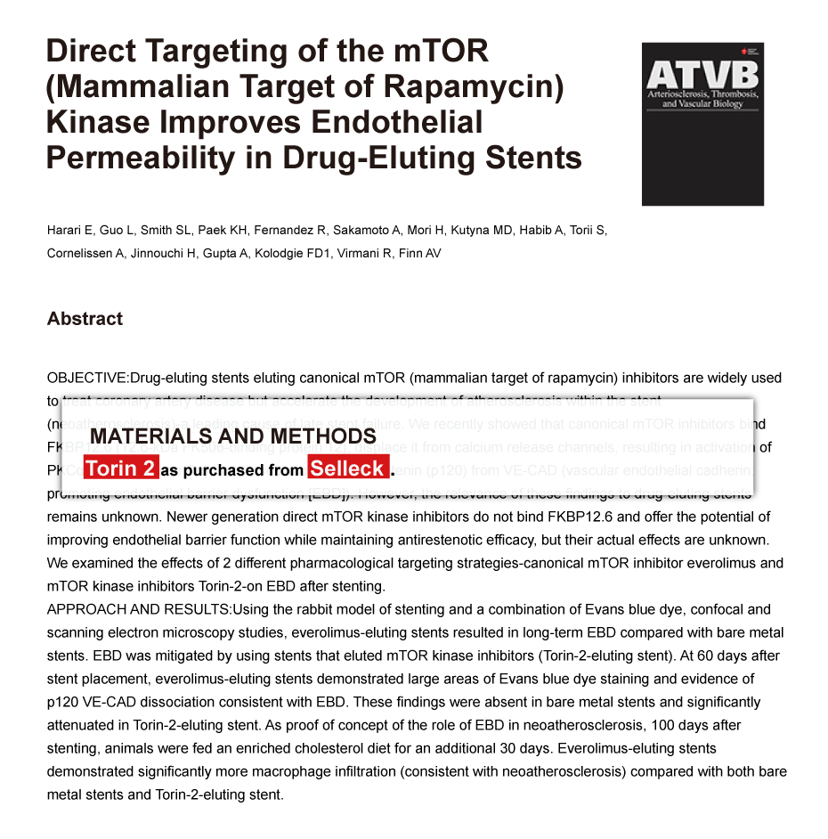 Torin 2 | 购买mTOR 抑制剂 - Selleck