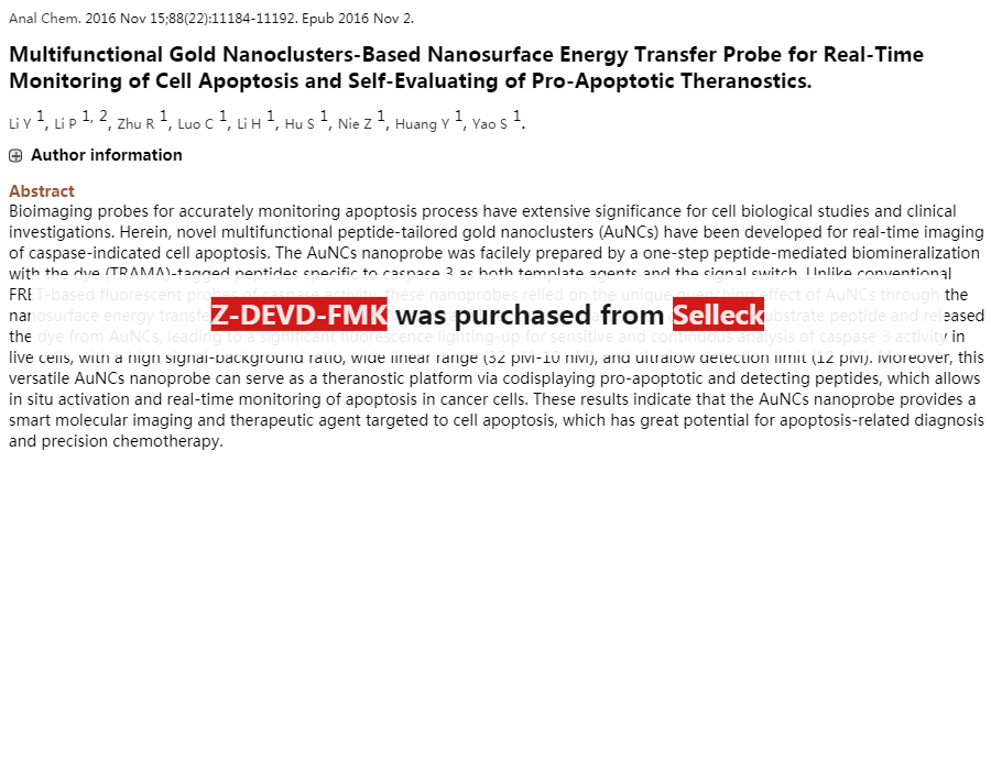 Z-DEVD-FMK | Caspase 抑制剂&激活剂 | 现货供应 | 美国品牌 | 免费采购电话400-668-6834