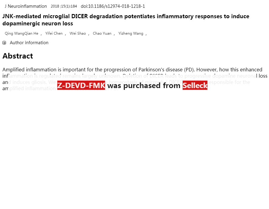 Z-DEVD-FMK | Caspase 抑制剂&激活剂 | 现货供应 | 美国品牌 | 免费采购电话400-668-6834
