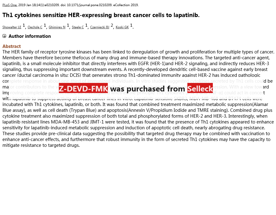 Z-DEVD-FMK | Caspase 抑制剂&激活剂 | 现货供应 | 美国品牌 | 免费采购电话400-668-6834