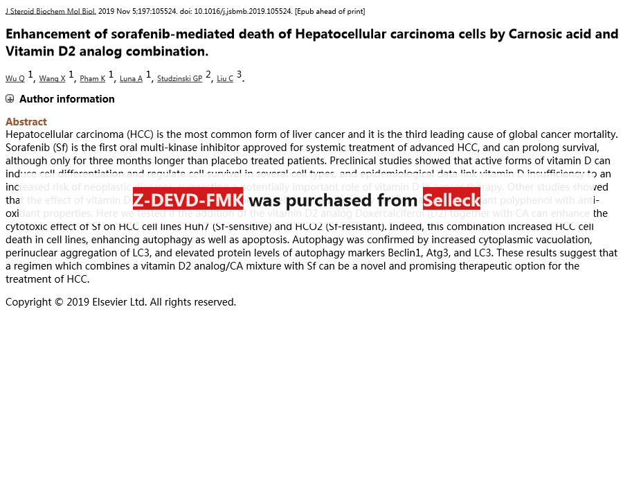 Z-DEVD-FMK | Caspase 抑制剂&激活剂 | 现货供应 | 美国品牌 | 免费采购电话400-668-6834