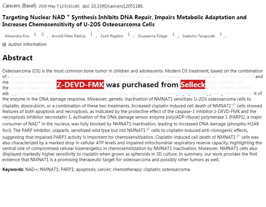 Z-DEVD-FMK | Caspase 抑制剂&激活剂 | 现货供应 | 美国品牌 | 免费采购电话400-668-6834