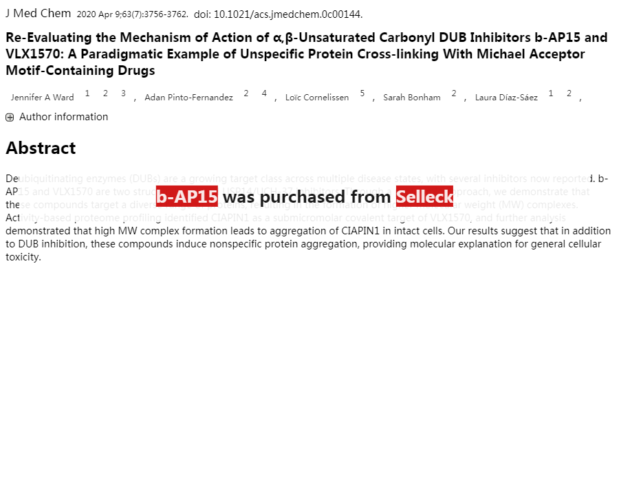 DUB抑制剂 | DUB Inhibitor