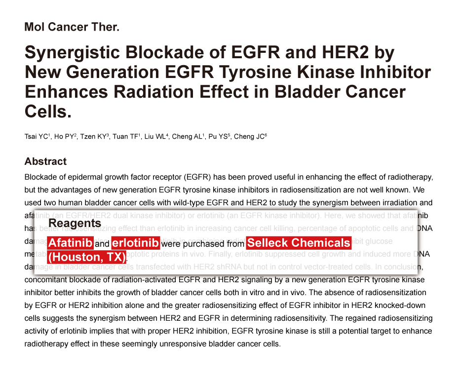 Erlotinib (OSI-774) | EGFR 抑制剂 | 现货供应 | 美国品牌 | 免费采购电话400-668-6834