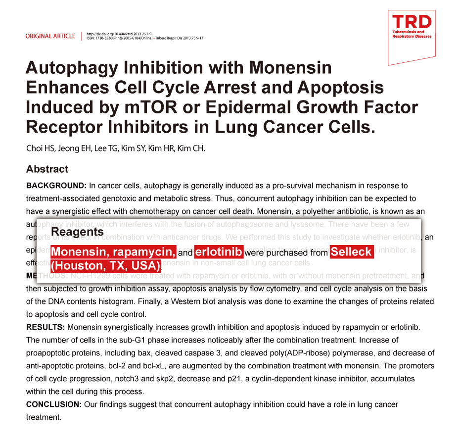Sodium Monensin | 抗肿瘤和免疫抑制类抗生素 抑制剂 | 现货供应 | 美国品牌 | 免费采购电话400-668-6834