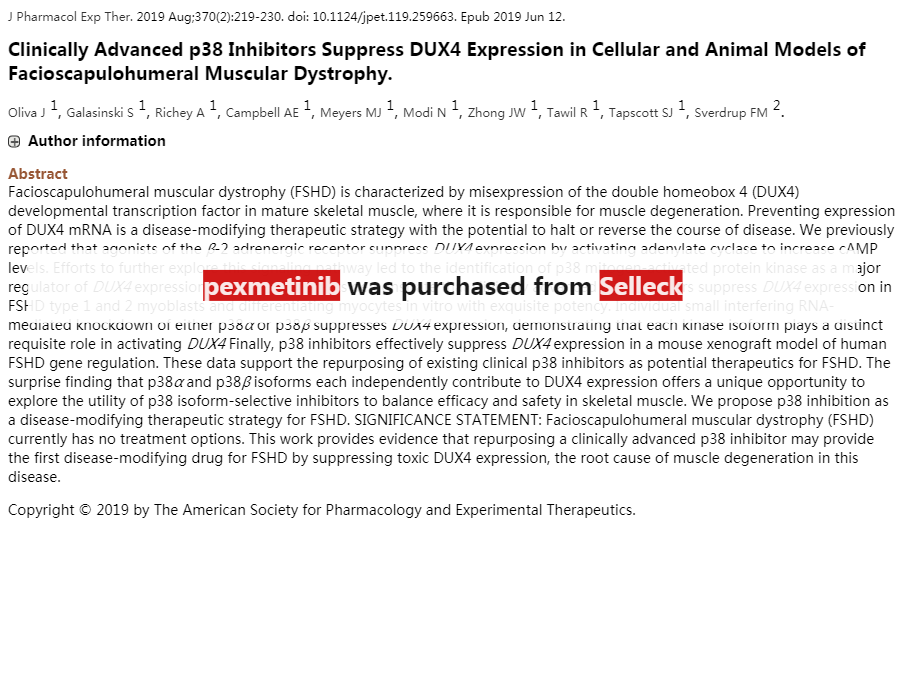 p38 MAPK抑制剂 | p38 MAPK Inhibitor