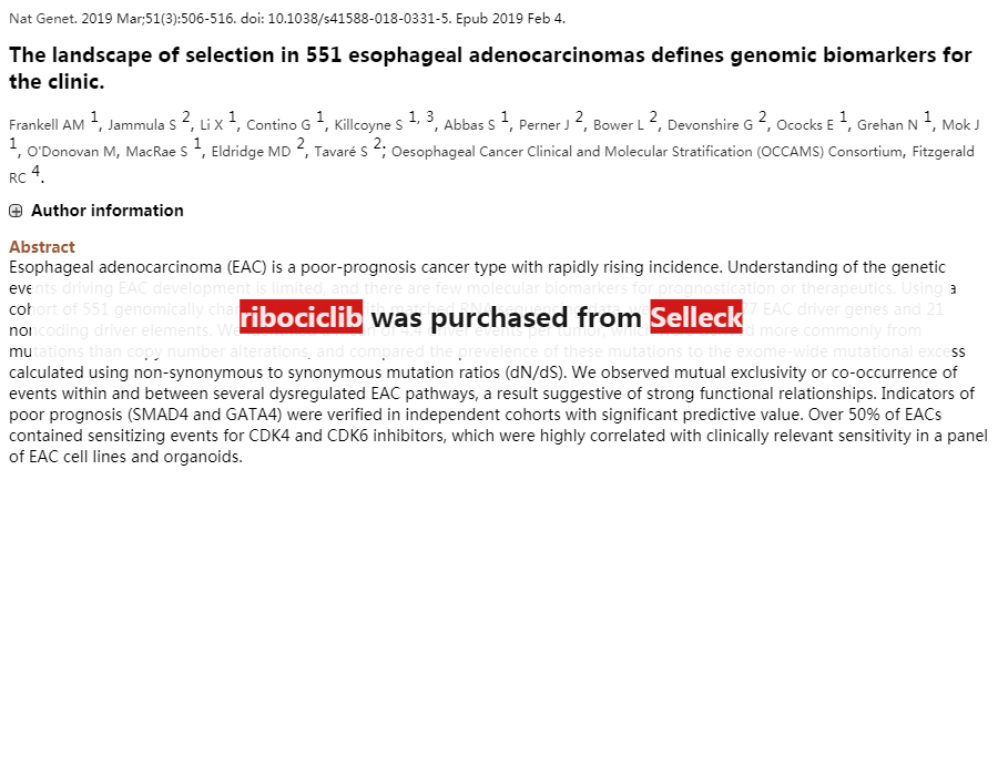 Ribociclib (LEE011) | 购买CDK 抑制剂 - Selleck