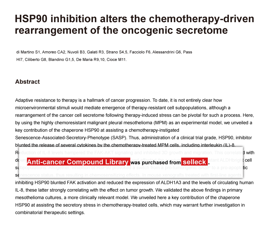 Anti-cancer Compound Library | 96/384 Well