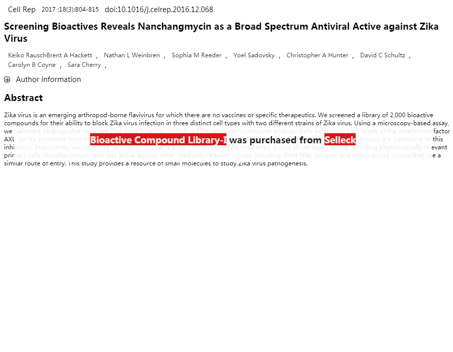 化合物库 | 96/384孔板 | 分子库/高通量筛选