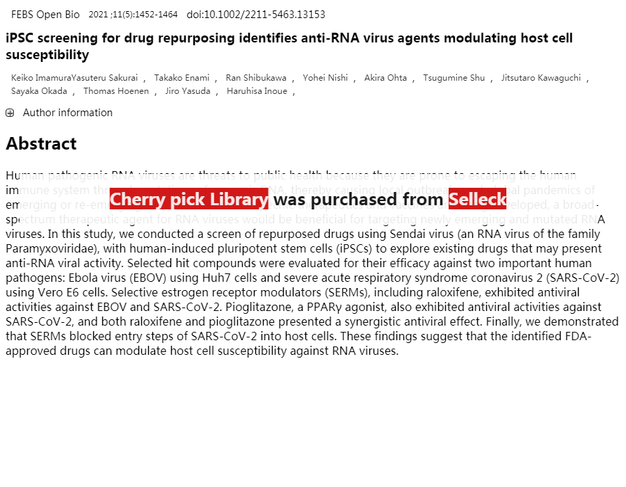 Bioactive Compound Library-Ⅱ/Listing (all bioactive) for Screening (96/ ...