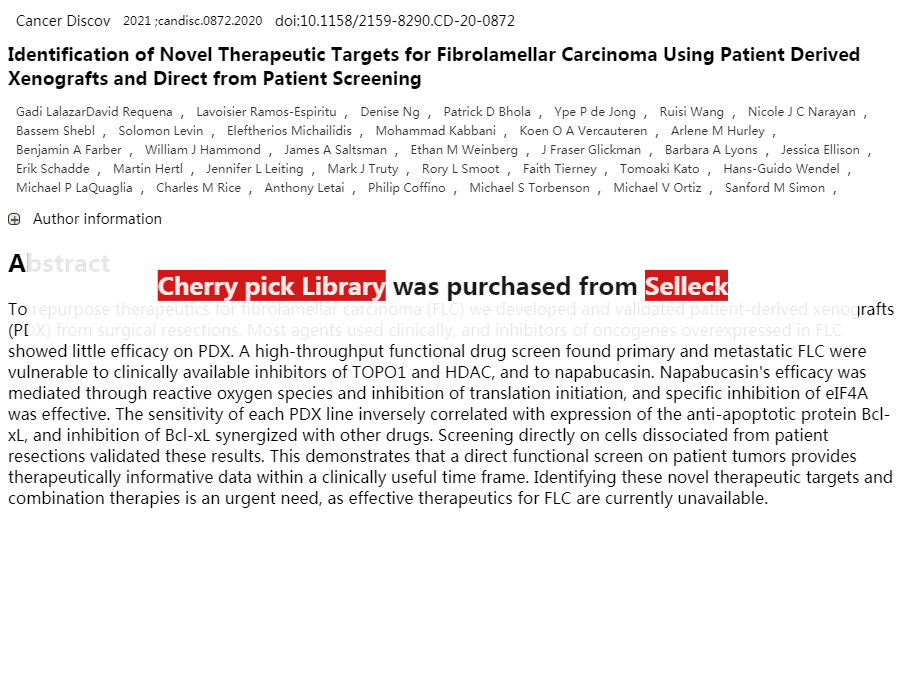 Preclinical and Clinical Compound Library | 96/384 Well