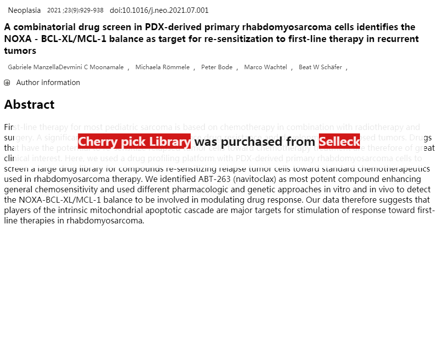 Preclinical and Clinical Compound Library | 96/384 Well