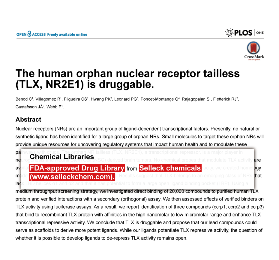 FDA批准的原料药库 | API分子库 | 96/384孔板 | 分子库/高通量筛选