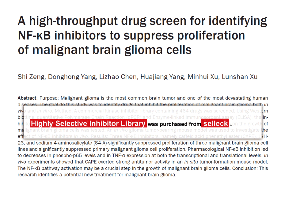 Highly Selective Inhibitor Library | 96/384-Well