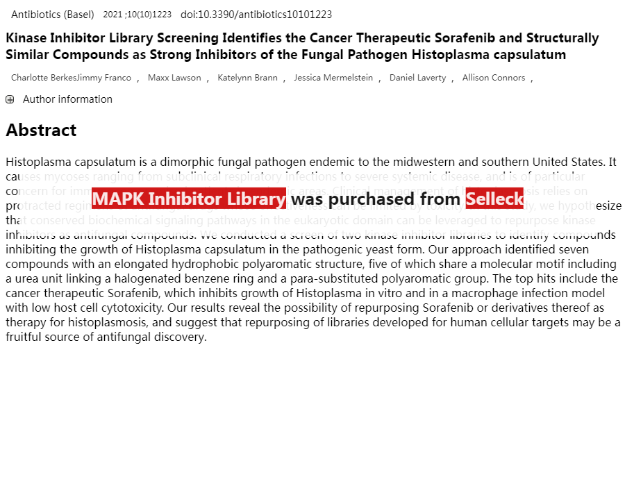 MAPK Signaling Inhibitor Library | 96/384-Well